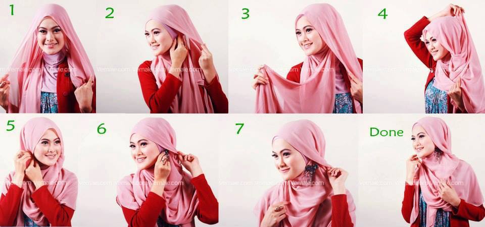 8 Tutorial Hijab yang Bisa Kamu Coba Tanpa Menggunakan Banyak Jarum