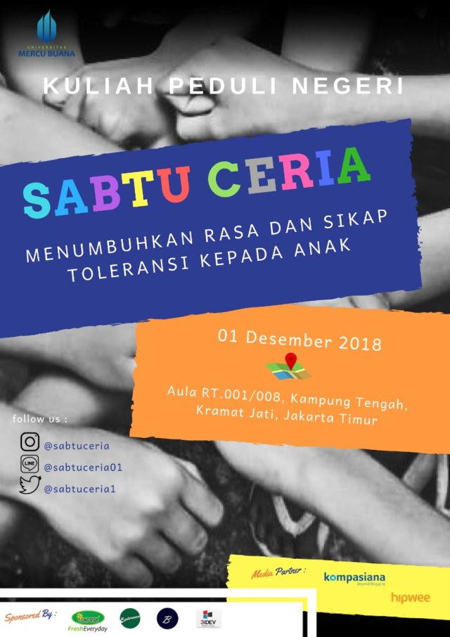 Sabtu Ceria #BersatuDalamPerbedaan, Usaha Untuk Menumbuhkan Rasa dan ...