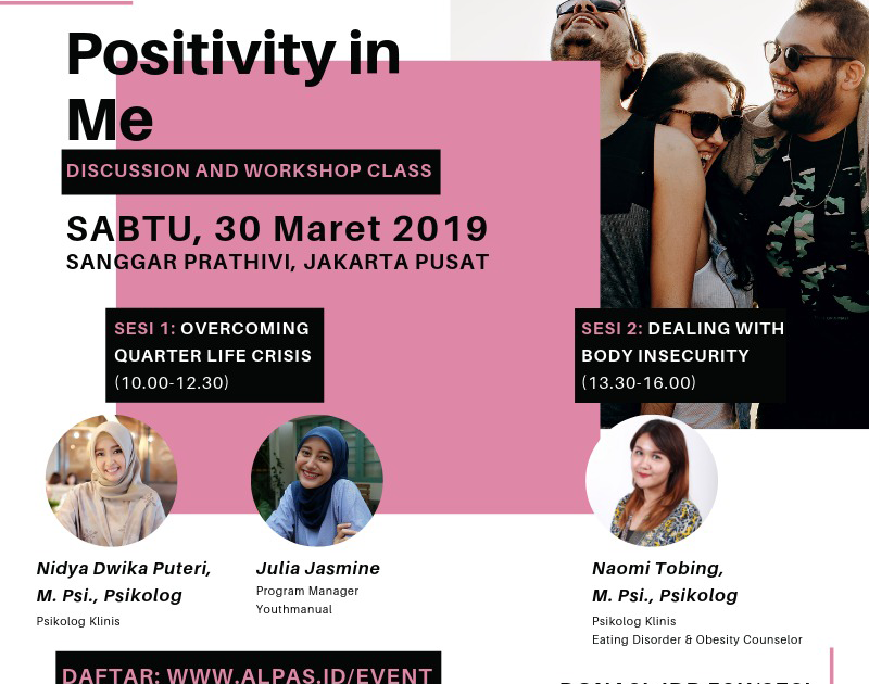 Positivity In Me Hadirkan Diskusi Quarter Life Crisis dan Body Insecurity