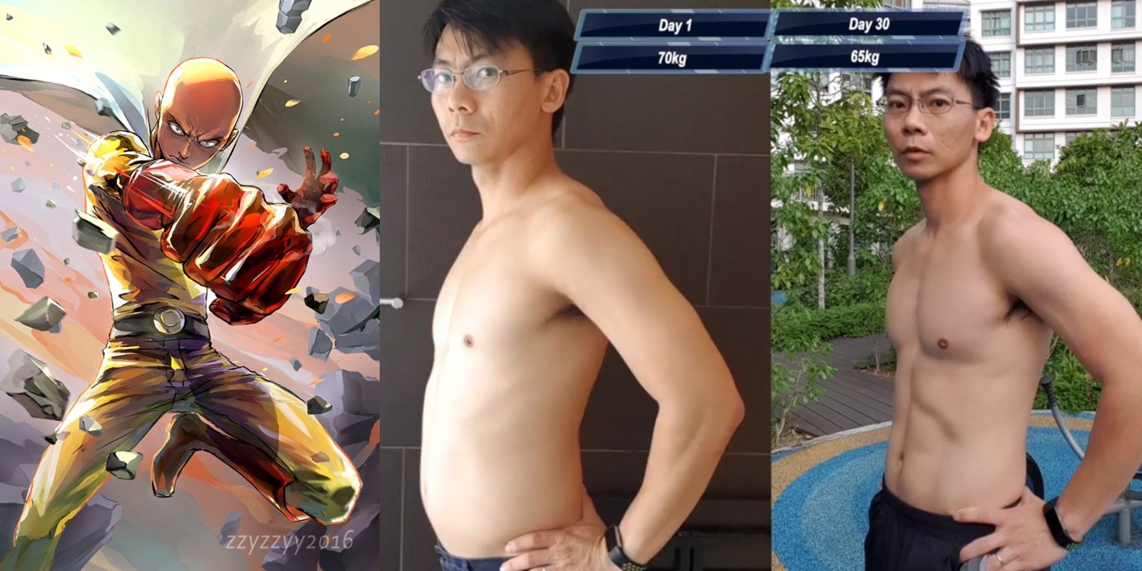 Berkat Kartun One Punch Man, Pria Singapura ini Sukses Diet dan Bentuk ...