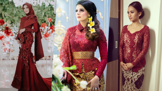 9 Ragam Ide Kebaya Merah Elegan untuk Momen Lamaran. Cantiknya Bikin ...