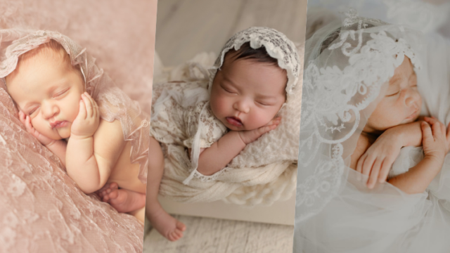 8 Ide Newborn Photoshoot dengan Pernak Pernik Renda Nuansa Pastel untuk ...