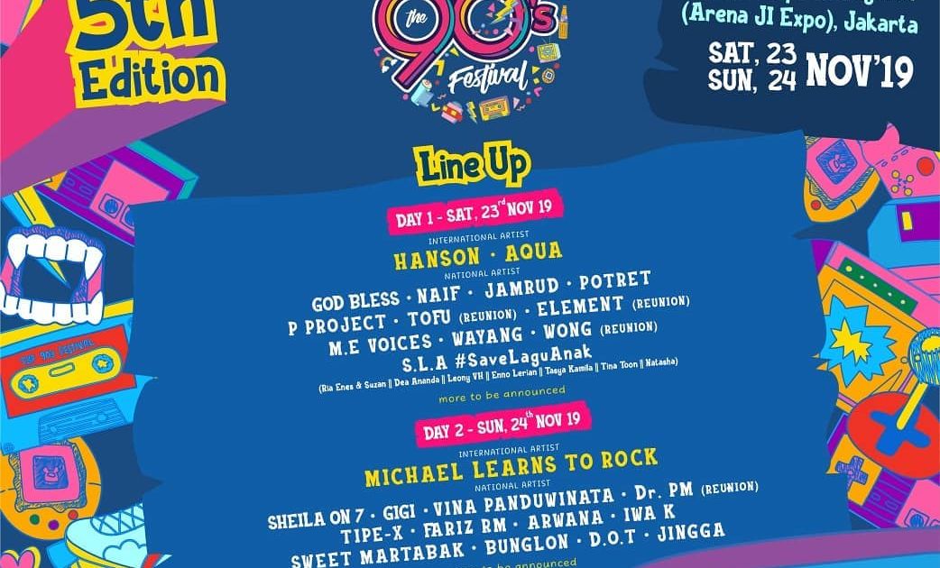 The 90's Festival Umumkan Line Up Fase Kedua. Banyak Kejutan yang ...