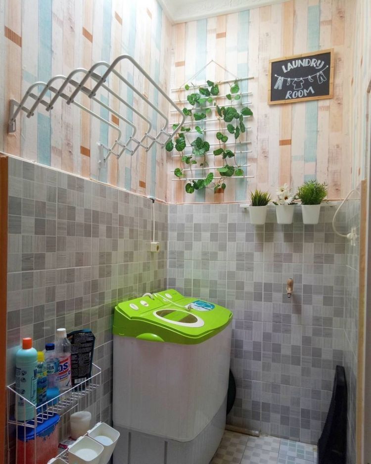 10 Ide Penataan Tempat Cuci Baju di Belakang Rumah. Sempit tapi Berguna