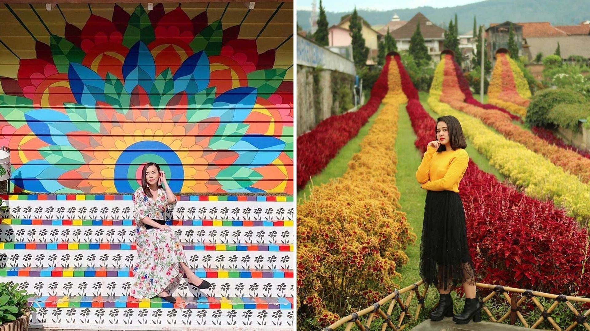 Rainbow Garden Floating Market, Destinasi Hits dengan Bunga Warna Warni ...