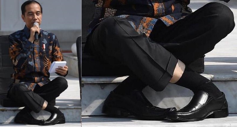 Gaya Kaki Silang Jokowi Trending, Para Artis ini Nggak Mau Ketinggalan ...