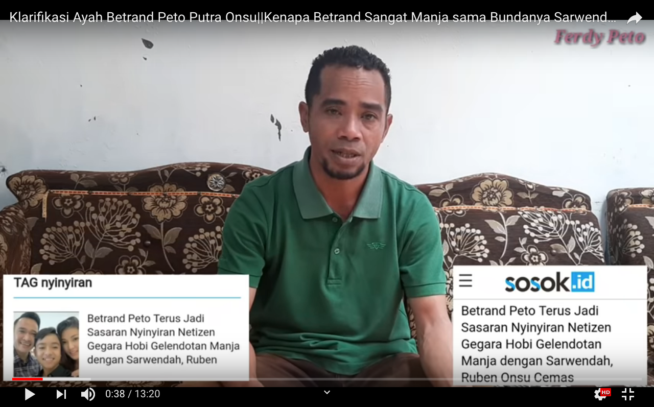 Manjanya Dianggap Berlebihan sampai Minum ASI Sarwendah, Ayah Kandung Betrand Beri Klarifikasi