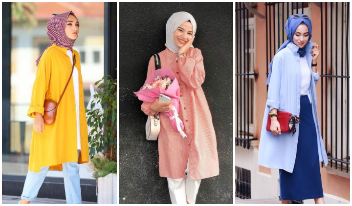 10 Long Shirt alias Kemeja Panjang yang Cocok Buat Hijabers. Bikin ...