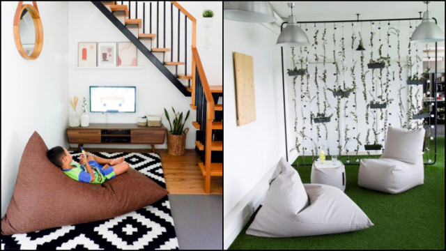 10 Potret Kece dan Nyamannya Bean Bag yang Diterapkan di Rumah. Berasa ...