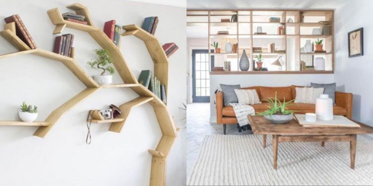 6 Inspirasi Rak Buku yang Menempel di Dinding. Ada yang Bisa Jadi ...