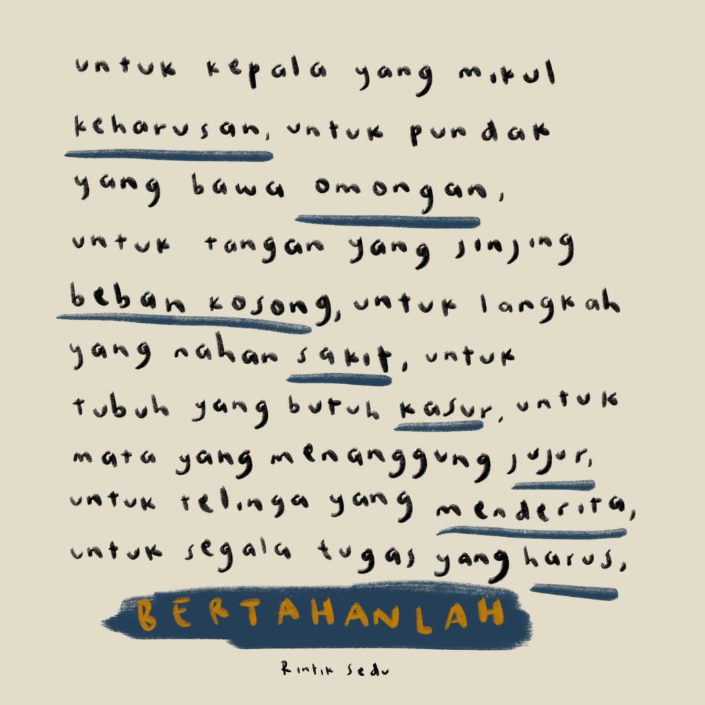 10 Quotes Bijak Cinta & Kehidupan ala Rintik Sedu
