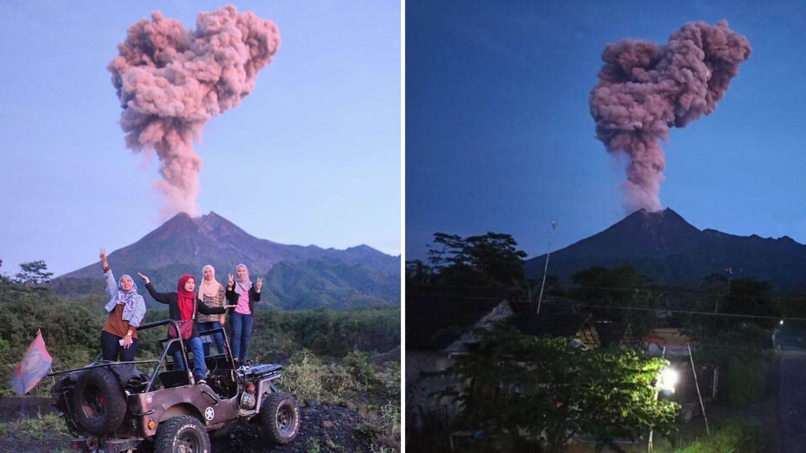 Gregetnya Liburan dan Berfoto dengan Latar Belakang Erupsi Merapi ...