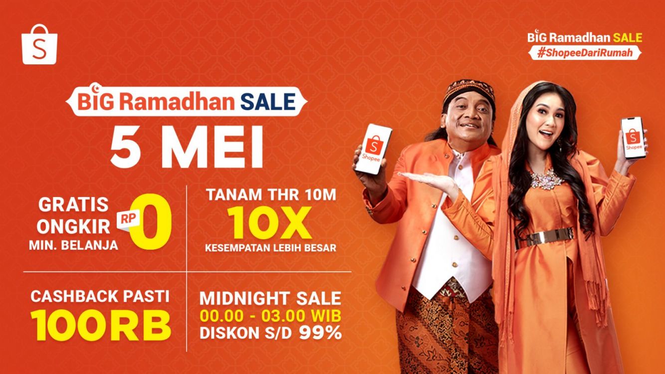 Hanya Tanggal 5 Mei, Serbu Promo Terheboh dalam Puncak Promo Shopee Big Ramadhan Sale. Lebih ...