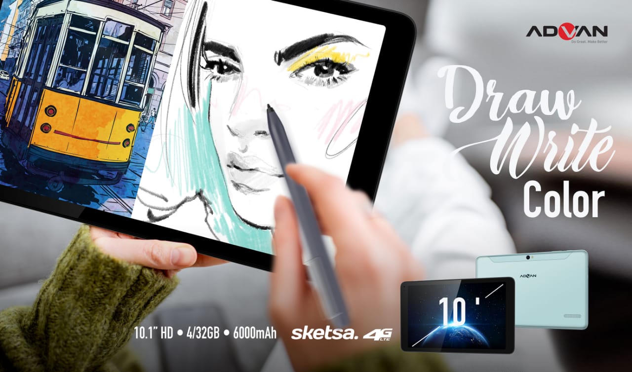 ADVAN Luncurkan Tablet Sketsa Premium 10 Inch dengan Harga Terjangkau ...