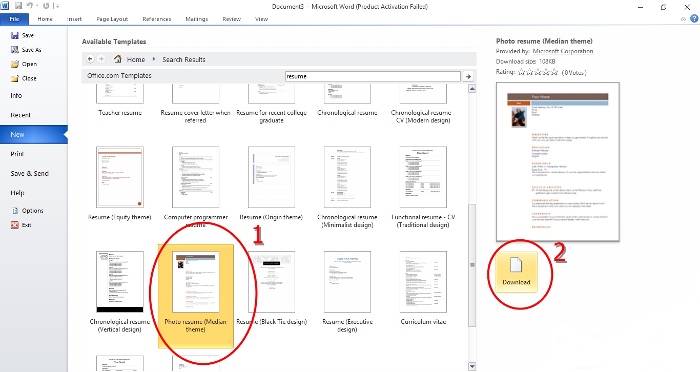 8 Langkah Simpel Bikin CV Pakai Template Microsoft Word. Desain ...