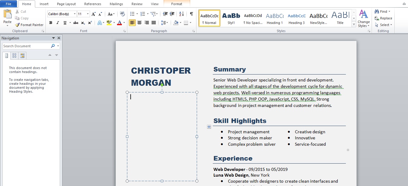 8 Langkah Simpel Bikin CV Pakai Template Microsoft Word. Desain ...