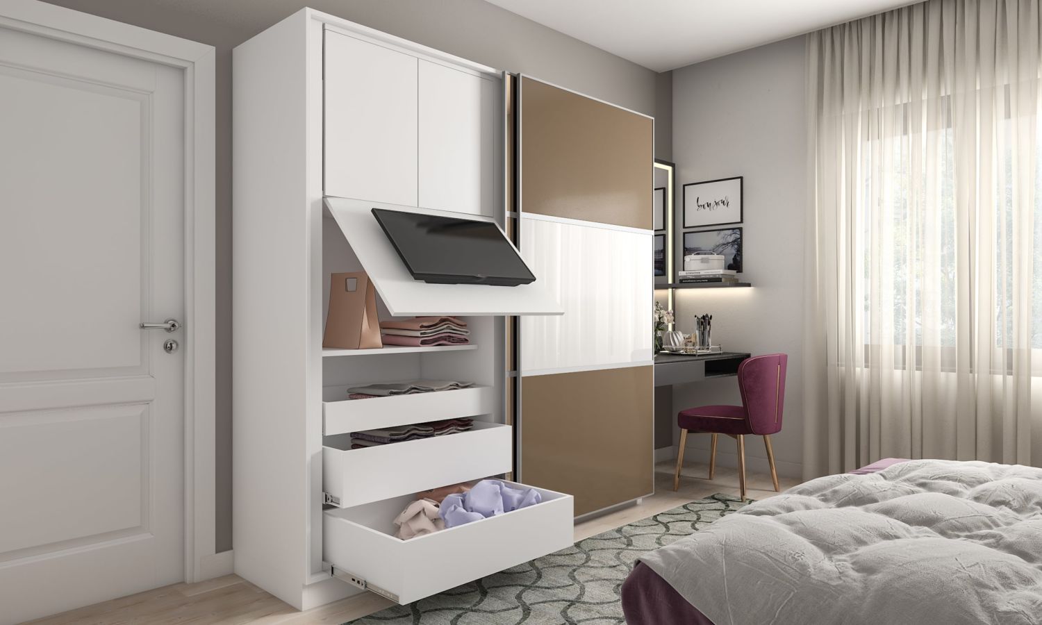 7 Model Lemari Pakaian Minimalis yang Pas untuk Mengisi Kamar Sempit ...