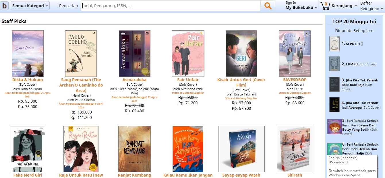 9+ Toko Buku Online Terpercaya, Beragam Jenis & Murah