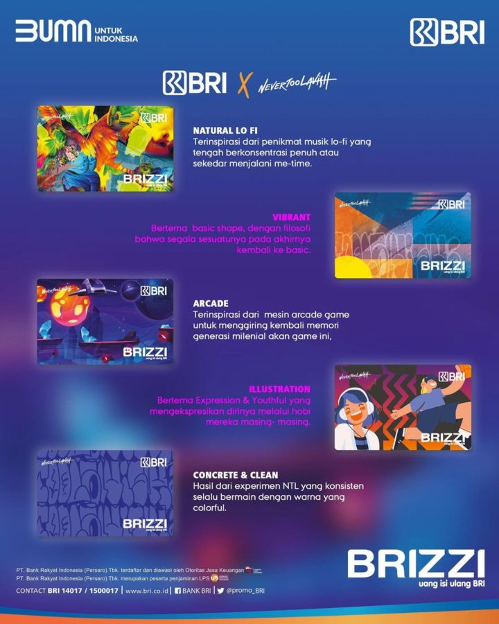 Kolaborasi BRI x Never Too Lavish Hadirkan Kartu Brizzi dan ATM ...