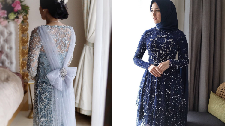 7 Ide Kebaya Lamaran Nuansa Biru yang Lembut Menawan. Bikin Kamu Makin ...