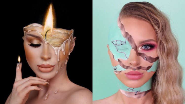 8 Foto Ilusi Makeup ala Selebgram Katie Butt yang Unik dan Mengecoh ...