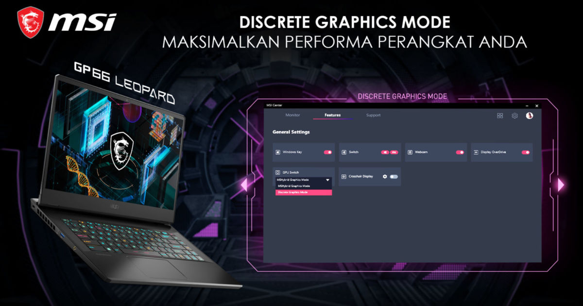 Tingkatkan Performa, MSI Sematkan Teknologi Eksklusif Discrete Graphics ...
