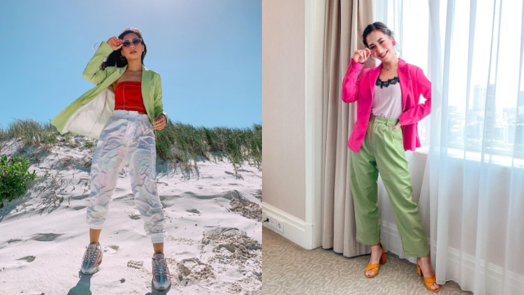 8 Ide Gaya Color Blocking ala Selebgram Abel Cantika. Tabrak Warna ...