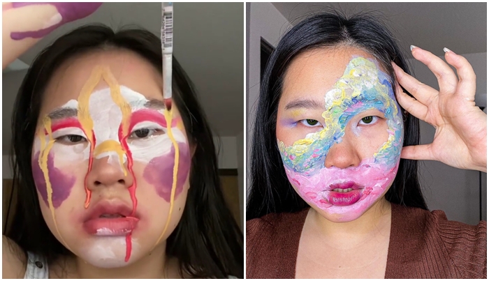 9 Potret Makeup Unik dari Tetesan Cat Wajah ala MUA @sunshinethebee ...