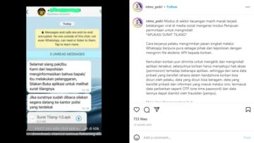 Awas Modus Penipuan Surat Tilang Elektronik Lewat WhatsApp! Bisa Kuras Saldo Rekening